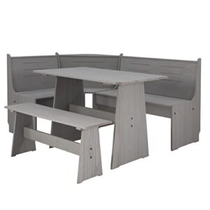 linon home decor products grey corner dining set by linon leyton nook