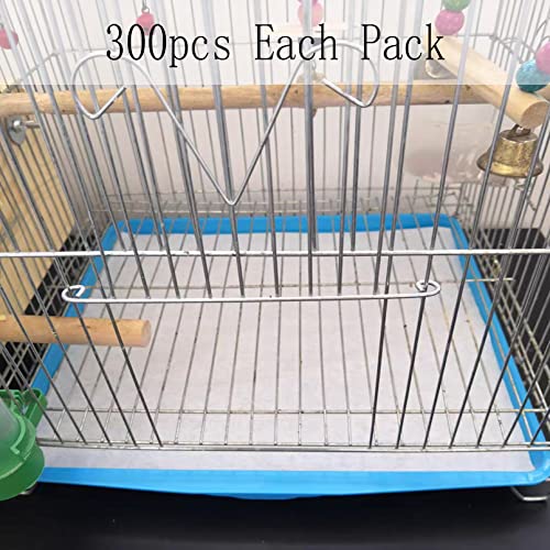 Hamiledyi Bird Cage Liner Paper Disposable Non-Woven Absorbent Liners 300 Sheets Pet Cages Cushion Accessories for Parrot Canary Finch Macaw Parakeet