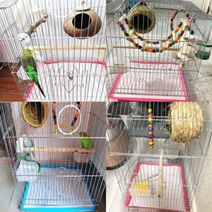 Hamiledyi Bird Cage Liner Paper Disposable Non-Woven Absorbent Liners 300 Sheets Pet Cages Cushion Accessories for Parrot Canary Finch Macaw Parakeet