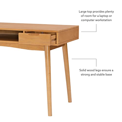 Linon Home Decor Products Natural Wood Modern Linon Drake Desk