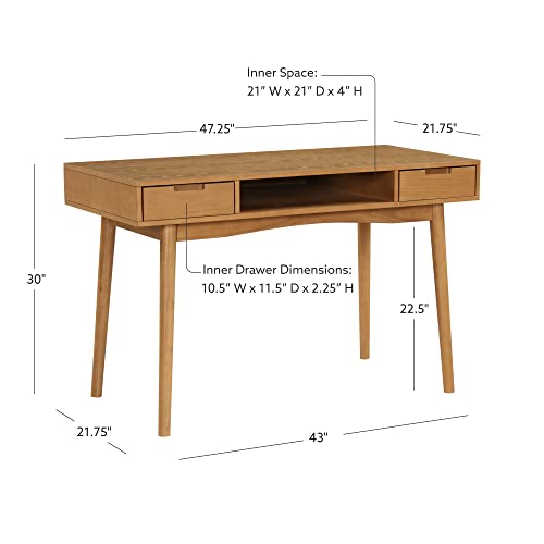 Linon Home Decor Products Natural Wood Modern Linon Drake Desk