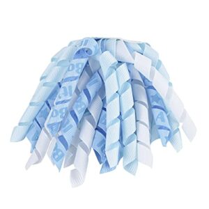 HUIHUANG Curly Ribbon Bows for Gift Wrapping It's a Boy Ribbon Gift Bow Baby Blue Self Adhesive Curly Bow for Presents Gift Bags Gift Basket Baby Shower Party Favor DIY Crafts- 6 Counts X 6 Inch