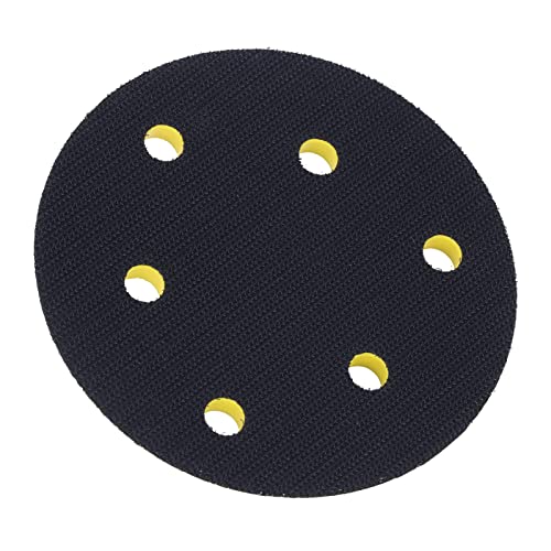 Eujgoov 5in Sanding Pad, 12000RPM 5/16”Arbor with 24 Thread Mounts Hook and Loop PU Backing Plate for Drill Polishing Pad