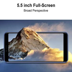 KXD 6A Unlocked Phone 5.5" Full Screen Smartphone 8MP HD+ Camera 8GB ROM with 64GB Extend Memory Android Cell Phones 2500mAh Battery Mobile Phone Blue