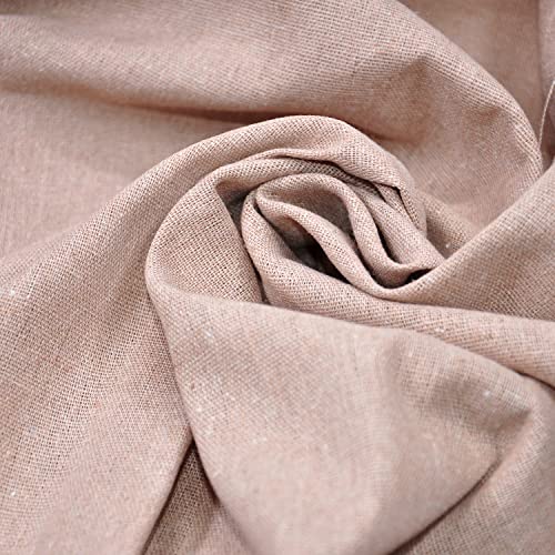 Linen Pre-Cut Qilting Fabric by The Yard Entelare(Khaki,1yd)