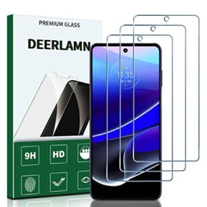 deerlamn [3 pack] for motorola moto g stylus 5g 2022/ moto g stylus 2022 screen protector,9h hardness hd clear anti scratch tempered glass