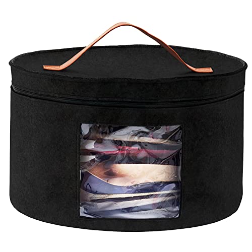 Color You Hat Box, Hat Storage Box 17" Diameter Hat Boxes for Women Men Storage Large Round Hat Travel Case with Dustproof Lid Travel Hat Box Stuffed Animal Toy Clothes Sheet Hat Organizer