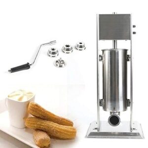 manual sausage stuffer maker, stainless steel vertical meat filler (5l-a)