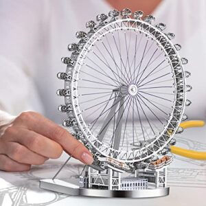 Piececool 3D Metal Model Puzzles for Adults, Upgraded Large London Eye Architecture 3D Metal Models Building Kits, Best Birthday Gifts, 141 Pcs