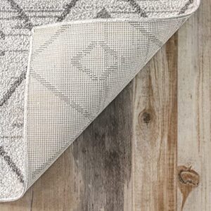 nuLOOM Audrey Machine Washable Geometric Moroccan Area Rug, 5x8, Ivory