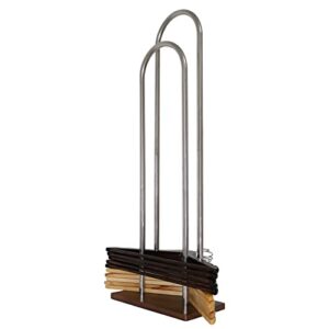 vcreatc hanger stacker, clothes hanger organizer stand, portable wood hanger storage rack, large wire and velvet hanger holder for closet laundry room, commercial hanger storage (large - 32.7" h)