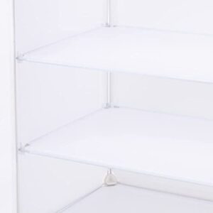 Shoe Rack Storage Organizer, Shoe Shelves 12 Tier Free Standing Shoes Cabinet Shelf Portable, White Closet Shoe Racks With Doors Expandable Stackable, Ideal Choice for Entryway, Hallway (72 Pairs)