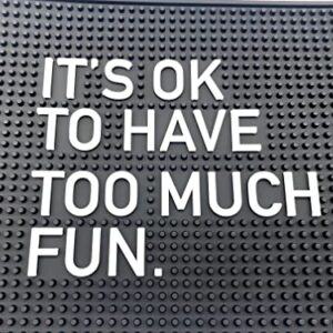 It's Ok to Have Too Much Fun 17.7" x 11.8" Funny Bar Spill Mat Rail Countertop Accessory Home Pub Decor Slip Resistant Durable Thick Covering for Craft Brewery Kitchen Cafe and Restaurant Accessory