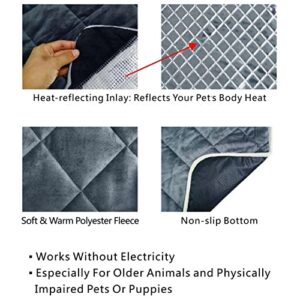 RWET Self Heating Pad for Cat Dog, Cordless Self Warming Pet Pad Washable Self Heated Cats Dogs Bed, Thermal Mat for Cat and Dog in Cold Weather, Pets Supplies Blue 27.5*18.8inch