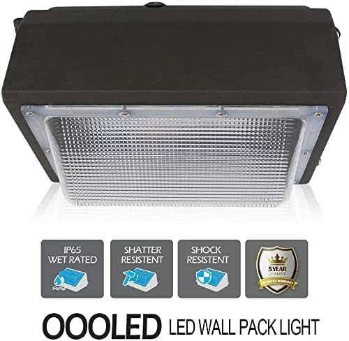 (4 Pack) LED Wall Pack Light, 100W 11000LM 5000K Daylight with Dusk-to-Dawn Sensor Wall Lights, 600-800W HPS/HID Equivalent Commercial and Industrial Outdoor LED Lights for Warehouses, Parking Lots