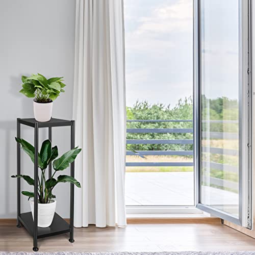 ADEBOLA Tall Plant Stand Indoor, Metal Plant Stand Holder for Indoor Plants, 32 Inch Two Tier Modern Corner Flower Pots Planter Stand for Living Room Balcony