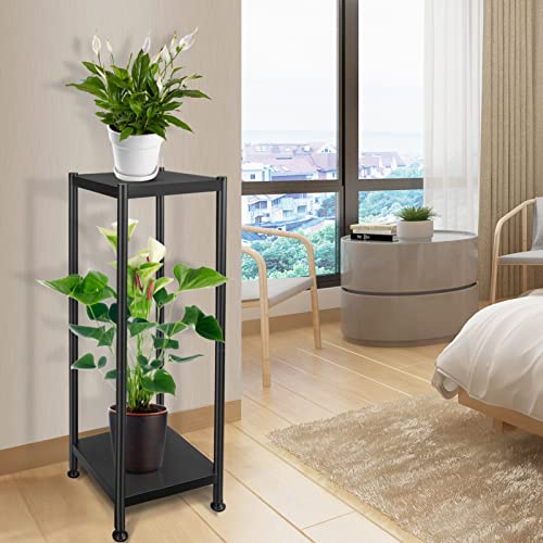 ADEBOLA Tall Plant Stand Indoor, Metal Plant Stand Holder for Indoor Plants, 32 Inch Two Tier Modern Corner Flower Pots Planter Stand for Living Room Balcony