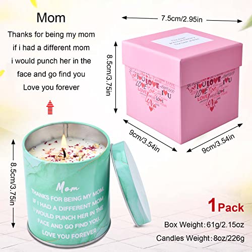 Mothers Day Gifts from daughter son husband,Birthday Gifts for mom,funny gifts for mom,mom Gifts,Scented Candles Gifts for Women,Portable Jar Aromatherapy gardenia Soy Candles for Bath Yoga Travel 8oz