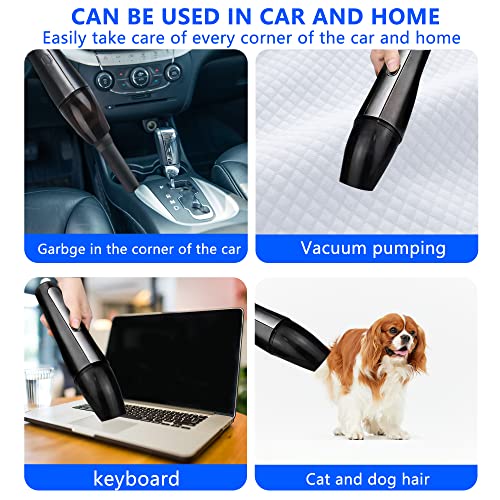 Portable Car Vacuum Cleaner with AC to DC Converter High Power Wet Dry Mini Handheld for Carpet Seats Water Pet Dog Hair Interior Car Accessories 16.4ft Corded - Aspiradora De Agua para Carro