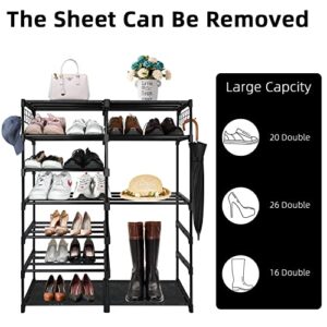 NIUBER 7 Tiers Shoe Rack tall Show Racks Shoes Stand for Bedroom Shelves for Shoes Garage Shoe Rack Organizer Sturdy Shoe Rack Heavy Duty for Closet Entryway Door