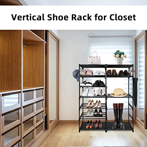 NIUBER 7 Tiers Shoe Rack tall Show Racks Shoes Stand for Bedroom Shelves for Shoes Garage Shoe Rack Organizer Sturdy Shoe Rack Heavy Duty for Closet Entryway Door