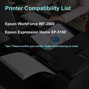 WORTHDO Remanufactured 202 XL Ink Cartridges for Epson 202XL to use with Expression Home XP-5100 Workforce WF-2860 Printer (1 Black, 1 Cyan, 1 Magenta, 1 Yellow)