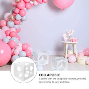 ABOOFAN 11 Hole Plastic Balloon Sizer Box Cube Balloon Size Measurement Tool for Balloon Decorations Balloon Arches Balloon Columns