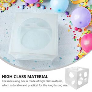 ABOOFAN 11 Hole Plastic Balloon Sizer Box Cube Balloon Size Measurement Tool for Balloon Decorations Balloon Arches Balloon Columns