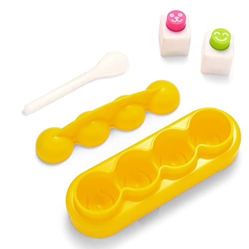 SurpriseSeptember-spherical rice ball mold diy bento sushi tool set with rice spoon 2 smiley face seaweed laver kitchen embossing mold