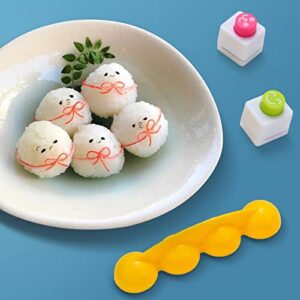 SurpriseSeptember-spherical rice ball mold diy bento sushi tool set with rice spoon 2 smiley face seaweed laver kitchen embossing mold