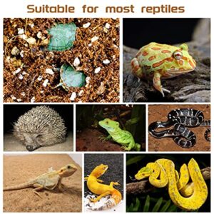 Hamiledyi Reptile Coconut Fiber Substrate Hibernant Soil Mix Perlite Vermiculite 3 in 1 Terrarium Bedding for Lizard Tortoise Chameleon Snake Iguanas Geckos Forg