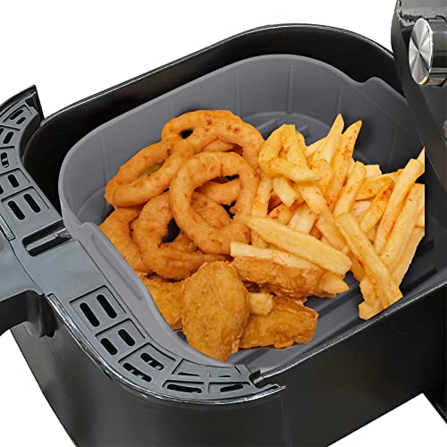 Air Fryer Reusable Liner (8-inch), FGSAEOR Oven Insert Silicone Bowl, Replacement of Parchment Paper Liners, Non Stick Basket for Baking Cooking