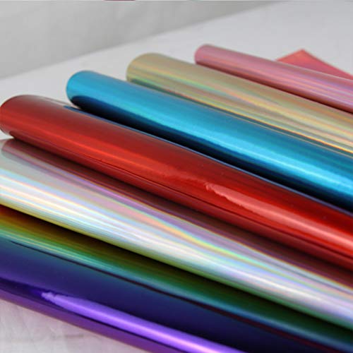 SEWACC Glitter Fabric Bedsheet Holographic Faux Leather Fabric Sheet: 6pcs 20x30cm Mirrored PU Leather Fabric Sheets for Leather Earring Bag Making Bows Crafts DIY Decoration Bed Blanket