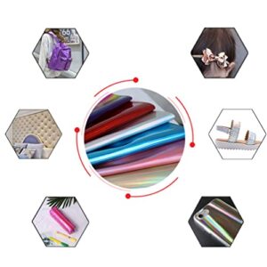 SEWACC Glitter Fabric Bedsheet Holographic Faux Leather Fabric Sheet: 6pcs 20x30cm Mirrored PU Leather Fabric Sheets for Leather Earring Bag Making Bows Crafts DIY Decoration Bed Blanket