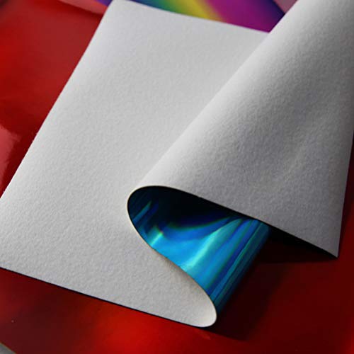 SEWACC Glitter Fabric Bedsheet Holographic Faux Leather Fabric Sheet: 6pcs 20x30cm Mirrored PU Leather Fabric Sheets for Leather Earring Bag Making Bows Crafts DIY Decoration Bed Blanket