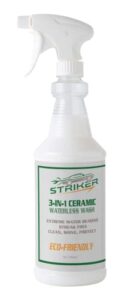 striker 3-in-1 ceramic waterless car wash and protective coating. advanced eco-friendly spot free cleaning and detailer spray – 32 fl. oz.