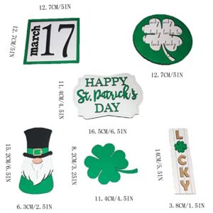 St. Patrick's Day Tiered Tray Decor,Wooden SignsTiered Tray Decors,Inspiration St. Patrick's Day Farmhouse Tiered Tray Decor (6pcs)