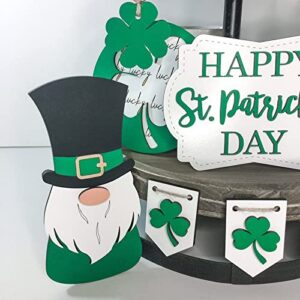 St. Patrick's Day Tiered Tray Decor,Wooden SignsTiered Tray Decors,Inspiration St. Patrick's Day Farmhouse Tiered Tray Decor (6pcs)