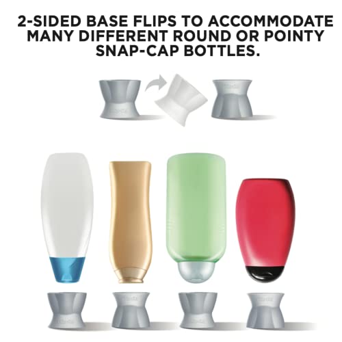 Flip-it! Universal Bottle Emptying Kit - Flip Bottle Upside Down To Get Every Drop Out with Flip-It! (6 XL DISPENSING STANDS with 6 adapters and 2 bottle stands, Pastel Color Edition)