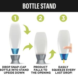 Flip-it! Universal Bottle Emptying Kit - Flip Bottle Upside Down To Get Every Drop Out with Flip-It! (6 XL DISPENSING STANDS with 6 adapters and 2 bottle stands, Pastel Color Edition)