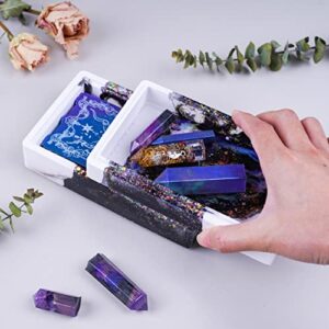 LET'S RESIN Storage Box Molds, Silicone Resin Box Molds, Storage Container with Sliding Lid Design, Epoxy Molds Silicone for Resin Casting, Jewelry, Tarot Cards, Makeup