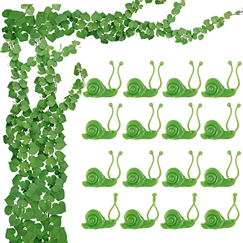 Plant Fixture Clips for Wall Climbing Plants Vines, 50 PCS Snail Shape Invisible Climbing Plant Wall Clips for Indoor and Outdoor Plants Support and Decoration