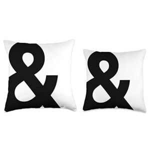 Ampersand Throw Pillow, 16x16, Multicolor