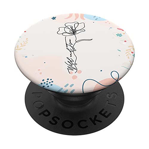 Wild And Free Flower Inspiration Motivation Free Spirited PopSockets Swappable PopGrip