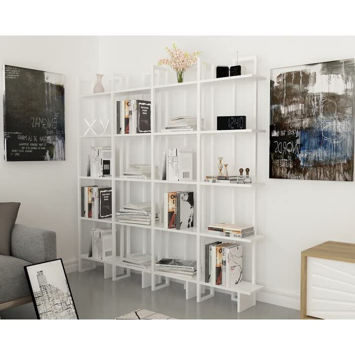 Decorotika Alice Metal Bookcase (White)