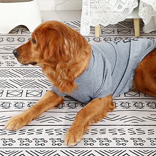 通用 Dog Hoodie,Comfortable Soft Fashion Dog Clothes,Trendy Dog Hoodie,for Small, Medium and Large Dogs (Large, Light Gray)