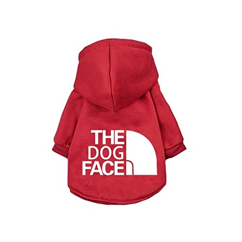 Dog Hoodie,Comfortable Soft Fashion Dog Clothes,Trendy Dog Hoodie,for Small, Medium and Large Dogs (X-Small, Red)