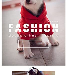 Dog Hoodie,Comfortable Soft Fashion Dog Clothes,Trendy Dog Hoodie,for Small, Medium and Large Dogs (X-Small, Red)