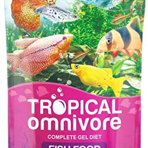 Gargeer 3oz Tropical Omnivore Fish Food for Advanced Breeders. Complete Fresh Water Fish Gel Diet for Juveniles & Adults. Made in The USA Using Premium Ingredients, Ocean Nutrition Gourmet Formula