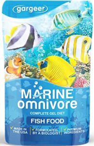 gargeer 3oz marine fish food for advanced breeders. complete saltwater fish gel diet. proudly made in the usa, using premium ingredients, ocean reef nutrition, fortified gourmet formula. enjoy...